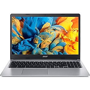 acer 2022 15inch HD IPS Chromebook, Intel Dual-Core Celeron Processor Up to 2.55GHz, 4GB RAM, 128GB Storage, Super-Fast WiFi Up to 1300 Mbps, Chrome OS-(Renewed) (Dale Silver)