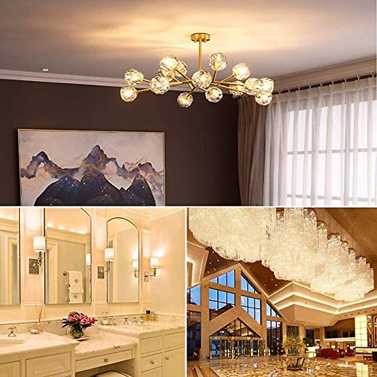 YBEK G9 Halogen Bulb 120V 40W T4 Type 2 Pin Base for Range Hood Lights, Microwave Ovens, Bathroom, Chandeliers Light Bulbs Replacement Dimmable Warm White (10 Pack)