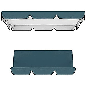 XYQSBY Swing Chair Canopy Seat Replacement Cover, Garden Swing Chair Canopy Replacement 2/3 Seater 210D Waterproof/Anti-UV Silver Coated Oxford Cloth (Color : Beige, Size : 195x125x15CM)