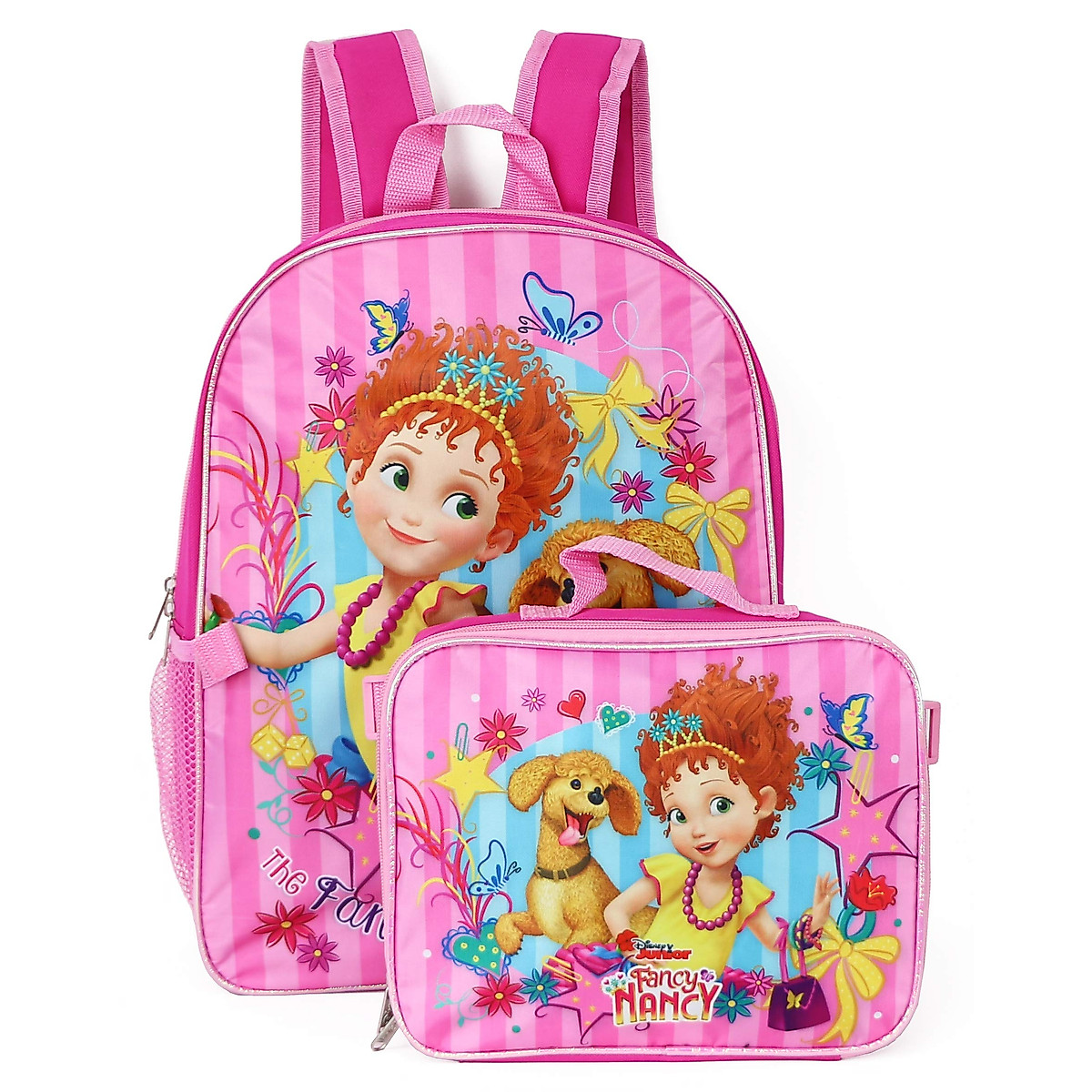 Disney Fancy Nancy 16' Backpack With Detachable Matching Lunch Box