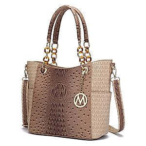 MKF Collection Shoulder Bag for Women, PU Leather Pocketbook Top-Handle Crossbody Purse Tote Satchel Handbag by Mia K