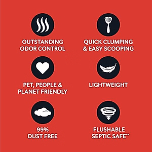 WORLD'S BEST CAT LITTER Multiple Cat Unscented, 8-Pounds - Natural Ingredients, Quick Clumping, Flushable, 99% Dust Free & Made in USA - Long-Lasting Odor Control & Easy Scooping