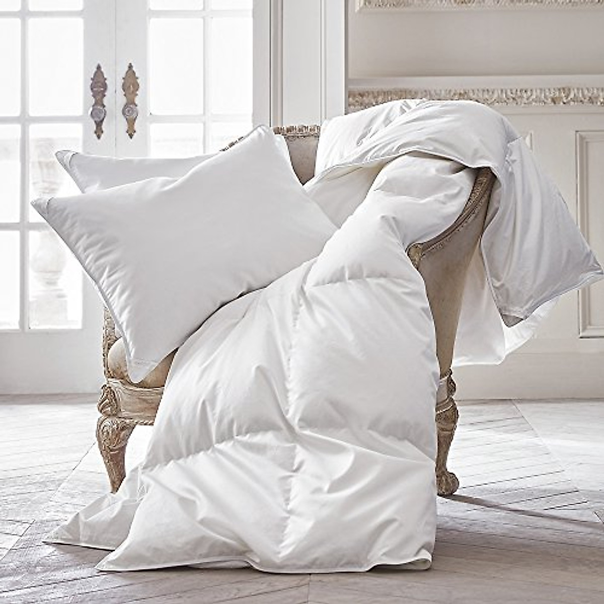 Peacock Alley Down Alternative Mattress Topper Enhancer, White, Queen – Hypoallergenic Mattress Cover with Lofty and Soft Quilted Top