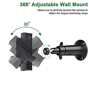UYODM Wall Mount Compatible with SimpliSafe Camera, 360 Degree Adjustable Aluminium Wall Mount,Patent Pending