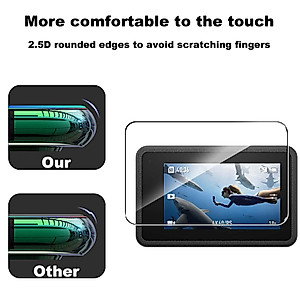 Suttkue for DJI Osmo Action 4 screen protector Tempered Glass flim ＆Camera Lens Protector Tempered Glass,High Definition Clear,Case Friendly(2+2+2 pack)