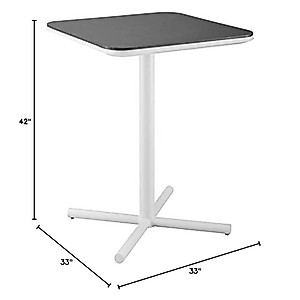 Modway EEI-3575-WHI Raleigh Bar Table, White, 33 x 33 x 42