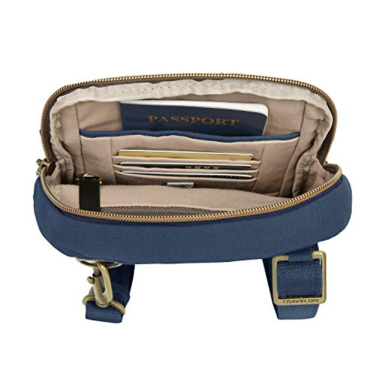 Travelon: Anti-Theft Courier Small N/s Slim Travel Bag - Navy