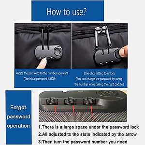 OZUKO Anti Theft Sling Bag Shoulder Crossbody Backpack, Waterproof Large Mens Sling Backpack Travel Hiking Chest Bag Daypack (Navy Blue)