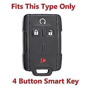 Rpkey Silicone Keyless Entry Remote Control Key Fob Cover Case protector Replacement Fit For Chevrolet Silverado 1500 2500 HD 3500 HD Colorado Tahoe Suburban Gmc Yukon Sierra 1500 Canyon M3N-32337100
