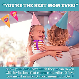 Amanda Creation Frida Fiesta Themed Birthday Party Invitations, 20 5x7 Fill In Cards with Twenty White Envelopes