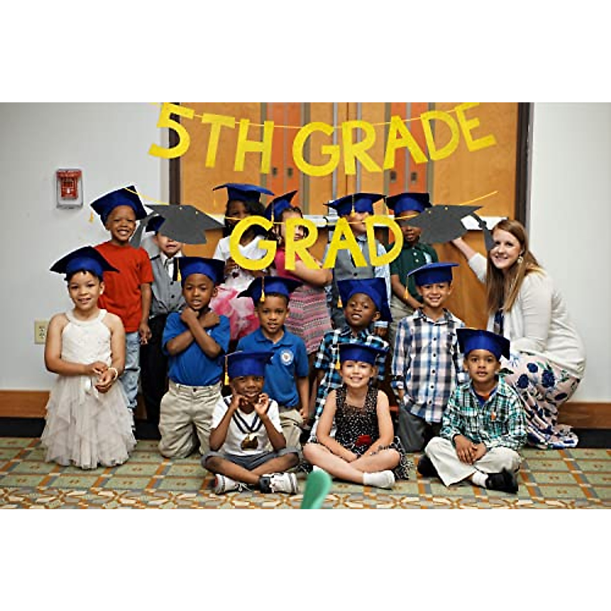 5th Grade Grad Banner, Gold Glitter 5th Grade Graduation 2022 Decorations, Boy Girl Kids Fifth Grade Graduation Party Decorations SuppliPerfect for 5th grade graduation decorations