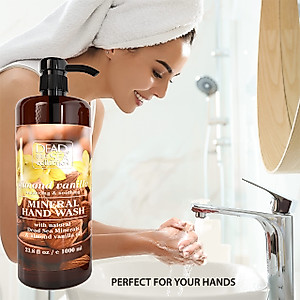 Dead Sea Collection Hand Soap Pump Almond Vanilla - Moisturizing Hand Wash Liquid with Dead Sea Minerals - Almond Vanilla Oils, Balancing & Soothing Pack of 2 (33.8 Fl Oz Each) - 67.6 Fl Oz Total