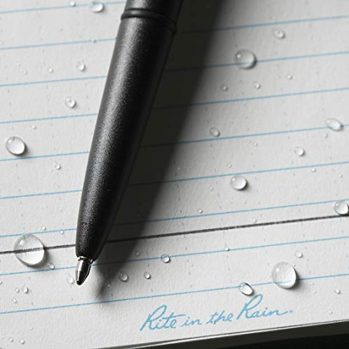 Rite in the Rain Weatherproof Black Metal Bullet Pen - Black Ink (No. 96)