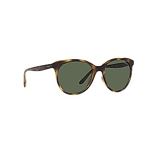 Vogue Eyewear Women's VO5453S Round Sunglasses, Dark Havana/Dark Green, 53 mm