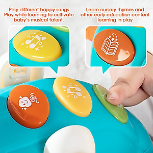 Hi-Tech Unicorn Rocking Riding Horse Toys for Kids, Puzzle Musical Light Educational Pony Ride Toddlers Toy (24.4" L x 11.4" W x 14.5" H) for Toddlers Boys Girls. (Pony Horse)