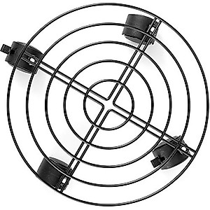 KEILEOHO 2 Pack 10.6 Inches Metal Plant Caddy with Wheels, Heavy Duty Plant Caddy Stands, Rolling Plant Stand for Indoor, Outdoor, Garden, House, Black