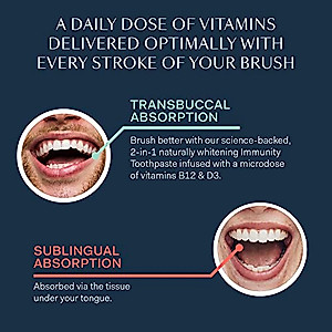 Better & Better Immunity Toothpaste with Vitamin C, E & Zinc | Fluoride Free, SLS Free Toothpaste 1CT | Freshens Bad Breath | Natural, Vegan, Whitening Toothpaste for Immune Support with Organic Mints
