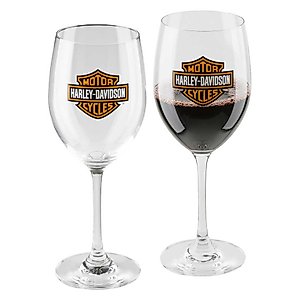 Harley-Davidson Core Bar & Shield Logo Wine Glass Set - 19 oz. HDX-98708