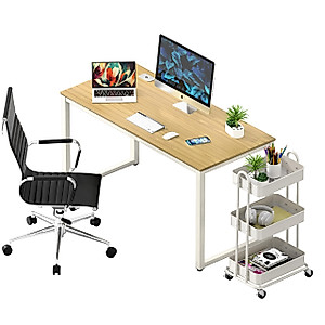 SHW Artwork Office 48-Inch Computer Desk, Oak