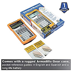 Calculated Industries 4065 Construction Master Pro Advanced Construction Math Feet-inch-Fraction Calculator for Contractors, Estimators, Builders, Framers, Remodelers, Renovators and Carpenters