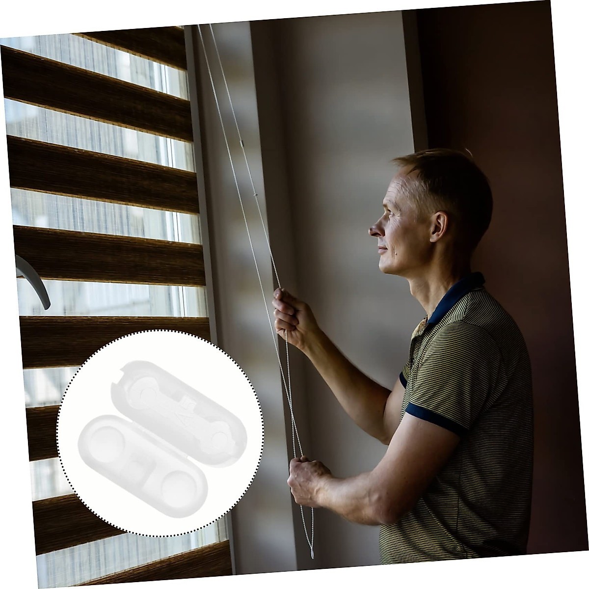 150 Pcs Transparent Bead Buckle Beaded Ball Chain Blind Ball Chain Shades Blind Connector Clip Vertical Roman Roller Beaded Chain Connectors Vertical Blind Connector Clips