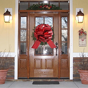 1Pcs Giant Gift Bows,16 Inch Giant Car Bow Large Gift Bow Large Christmas Gift Refrigerator New House Bicycle and Party Decoration Giant Gift Packaging Bow (red)