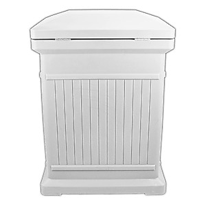 RTS Home Accents ParcelWirx Premium Vertical Storage Cabinet/Lockable Package Delivery Box with Hinged Lid, Slate Grey