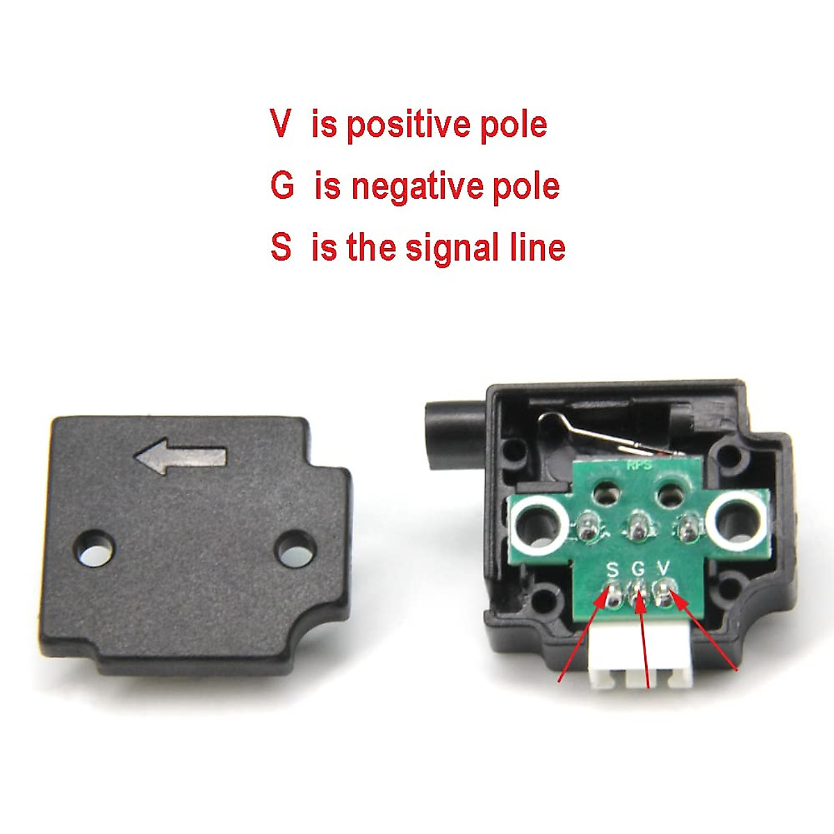 Befenybay 3D Printer Filament-Detection-Module Run-Out Pause Detecting-Monitor Black for 1.75mm