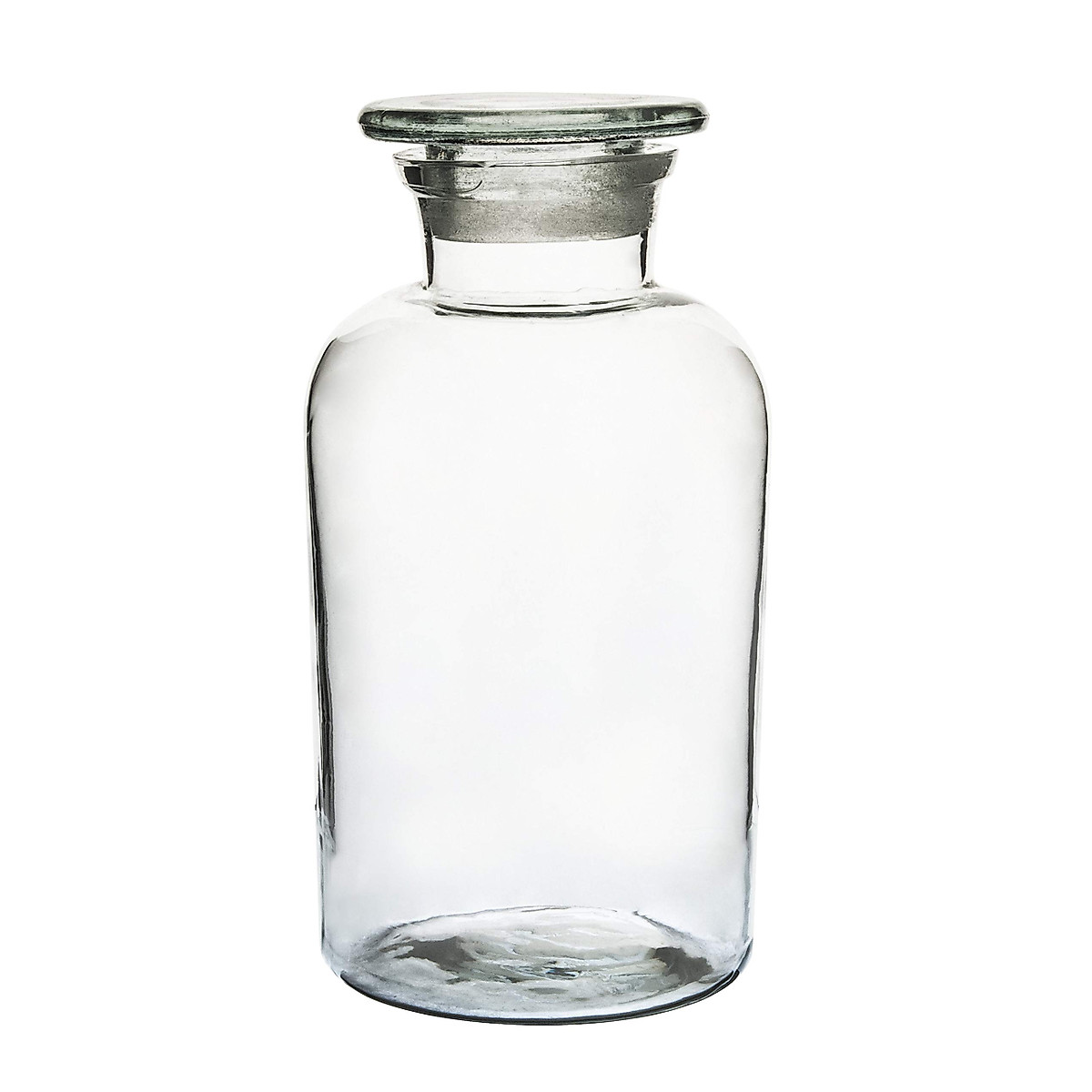 EISCO Labs Reagent Bottle, Soda Glass, Wide Neck with Stopper, 1000 mL