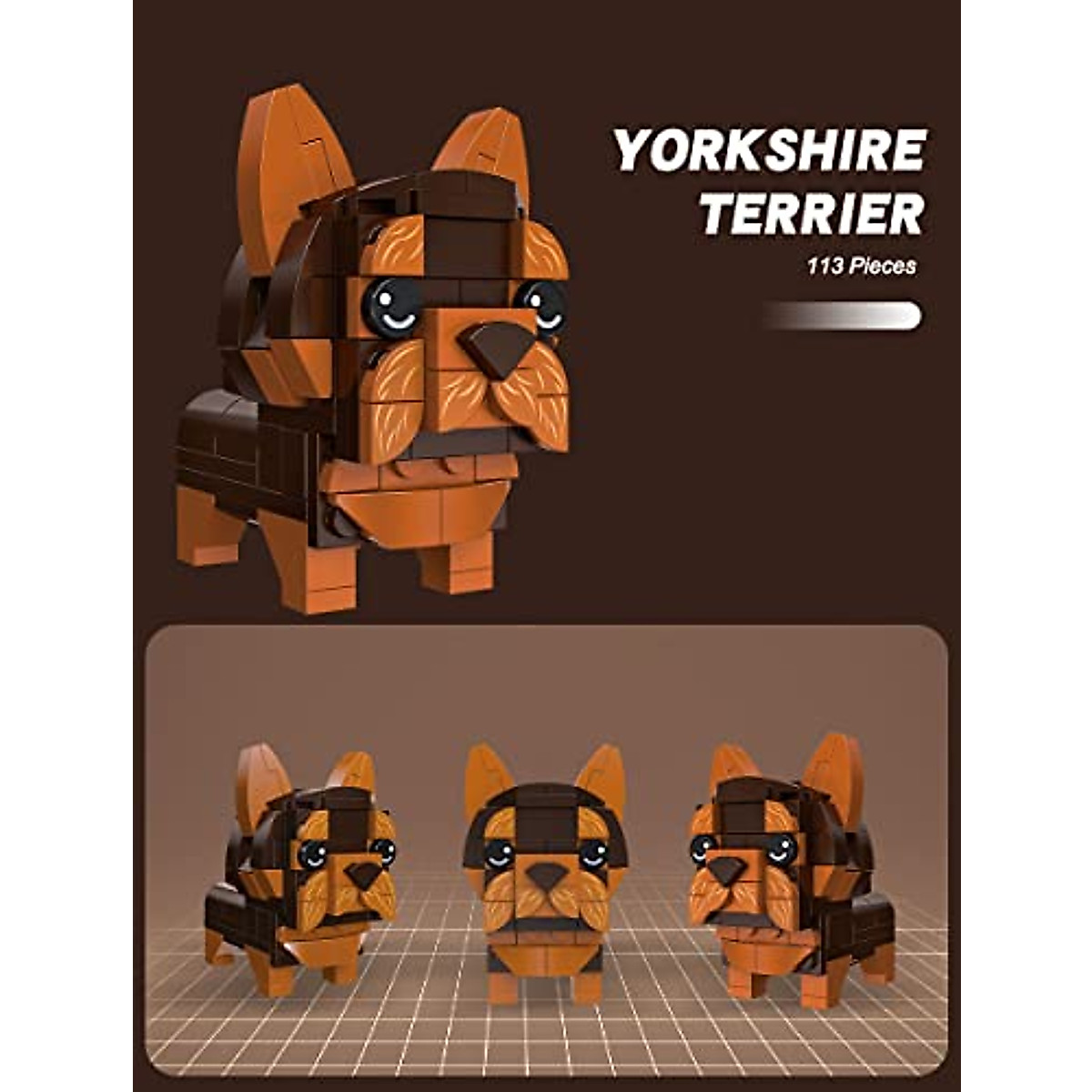 Apostrophe Games Dogs & Friends Building Block Sets - 6 Animals to Build, 661 Pieces - Corgi, Husky, Pug, Shiba Inu, Yorkshire Terrier, Squirrel