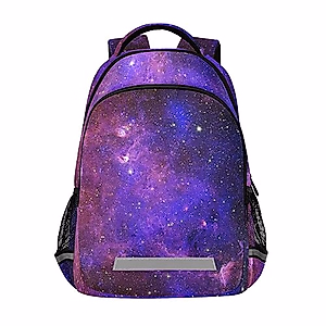 Sletend Teenage Girl’s Boy’s Backpack Middle School Student Bookbag Starry Sky Outdoor Daypack with Reflective Stripes, Large Capacity Printed Children's Backpack Student School Bag
