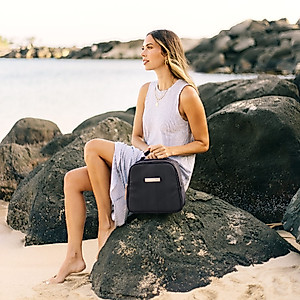 Petunia Pickle Bottom Tandem Bottle & Lunch Tote | Perfect for Bottles, Snacks & Wireless Pump | Holds up to Three Regular Sized Bottles | Insulated Lining & Easy to Clean | Carbon Cable Stitch