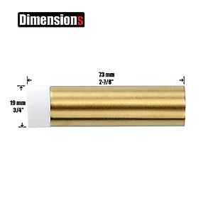 JQK Door Stopper, 2-7/8 Inch 304 Stainless Steel Sound Dampening Door Stop Bumper Wall Protetor 4 Pack, Brushed Gold, DSB2-BG-P4