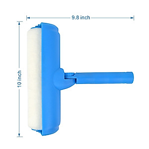 Nichiyo 10 Inch Ceiling Paint Roller with Shield Roller and Shield with Adjustable Head Ceiling Paint Roller No DripRoller Without Splatter Paint Brush for Painting Ceilings Walls(EL01152)