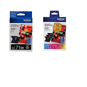 Brother LC71 Ink Cartridge (Black, Cyan, Magenta, Yellow, 4-Pack) in Retail Packaging