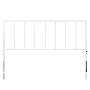 Modway Tatum Modern Farmhouse Metal Queen Headboard in White