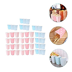 TOGEVAL 48pcs Popcorn Boxes Popcorn Box Cajitas De para Candy Popcorn Snack Container Paper Popcorn Case French Fries Boxes Bridal Shower Popcorn Boxes Popcorn Buckets Bride