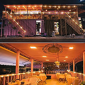 Fatpoom Solar Lights Rope Lights Solar Powered String Lights 40FT 120 LEDs 8 Modes Fairy Lights Outdoor Decoration Lighting for Garden Patio Party,Weddings,Christmas Décor White Warm 2Pack