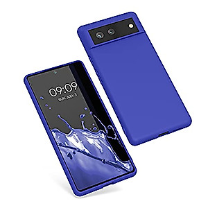 kwmobile Case Compatible with Google Pixel 6 Case - Soft Slim Protective TPU Silicone Cover - Baltic Blue