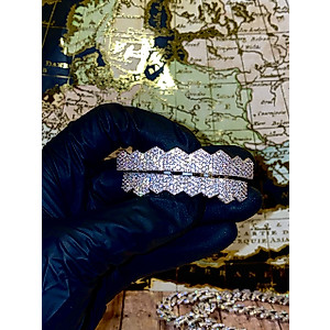 Shop-iGold 14k 1.2 Ct CZ Set 8 Teeth Joker White Grillz for Mouth Top Bottom Hip Hop Teeth Grills for Teeth Mouth Grillz for Mouth Top Bottom Set Barik (Silver)