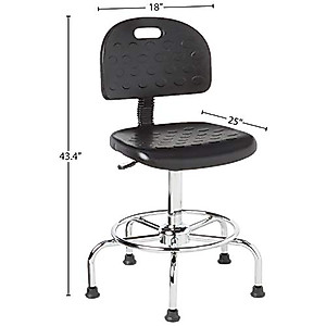 Safco Products 6950BL WorkFit Economy Industrial Chair (Additional Options Sold Separately), Black