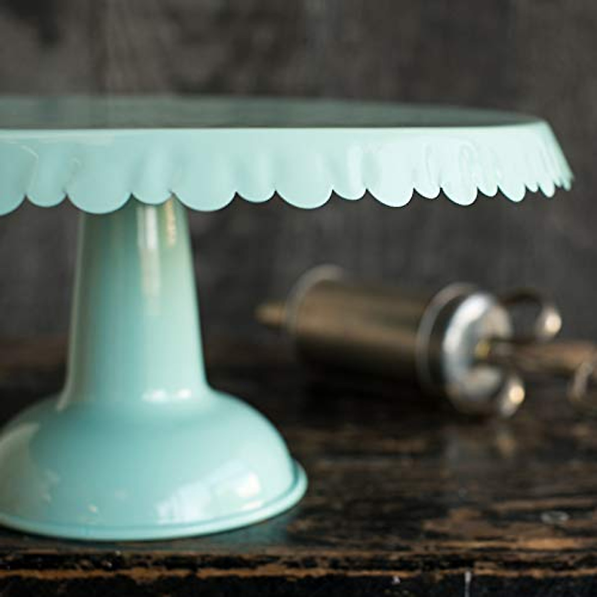 Now Designs Tin Cake Stand, Aqua
