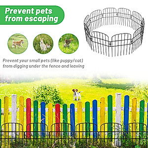 19 Pack Animal Barrier Fence, 20.6 Ft(L) X 17 in(H) No Dig Garden Decorative Fence Rustproof Garden Fence Border for Dog Rabbits Ground Stakes Defense and Outdoor Patio, T Shape
