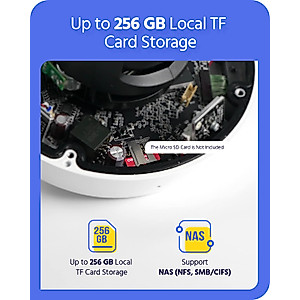 ANNKE CZ400 4MP PoE IP Audio Security Camera, PTZ CCTV Dome Camera with AI Human, 4X Optical Zoom, H.265+ Color Night Vision, Pan & Tilt, Auto Focus, RTSP, IP66 Waterproof for Outdoor