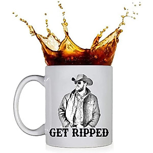 Get Ripped - Rip Wheeler Yellowstone Mug, Babimarkeebei Funny Coffee Mugs , Novelty Gift for Friend, Cute Coffee Cup Gifts 11oz -144