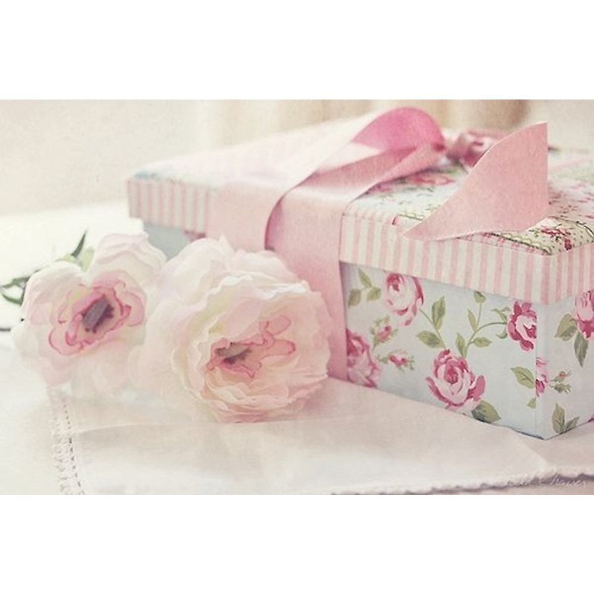 Ribest 1/4 inch Light Pink Double Face Satin Ribbon 50 Yards Per Roll for Bouquet Gift Wrapping Hair Wedding Birthday