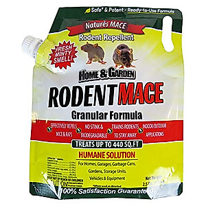Nature’s MACE Rodent Repellent 2.5lb / Covers 440 Sq. Ft. / Repel Mice & Rats / Keep Mice, Rats & Rodents Out of Home, Garage, Attic, and Crawl Space / Safe to use Around Children & Pets