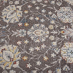 Home Dynamix Venice Flore Transitional Damask Area Rug 7'10"x10'2" Brown Ivory
