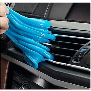Cleaning Slime Gel for Car -Dust Cleaning Gel for Keyboard - Safe & Reusable Car Slime -Easy-to-Use Car Cleaning Kit -Universal Dust Cleaner for Home & Office -Laptop Cleaning Gel (160g) Blue