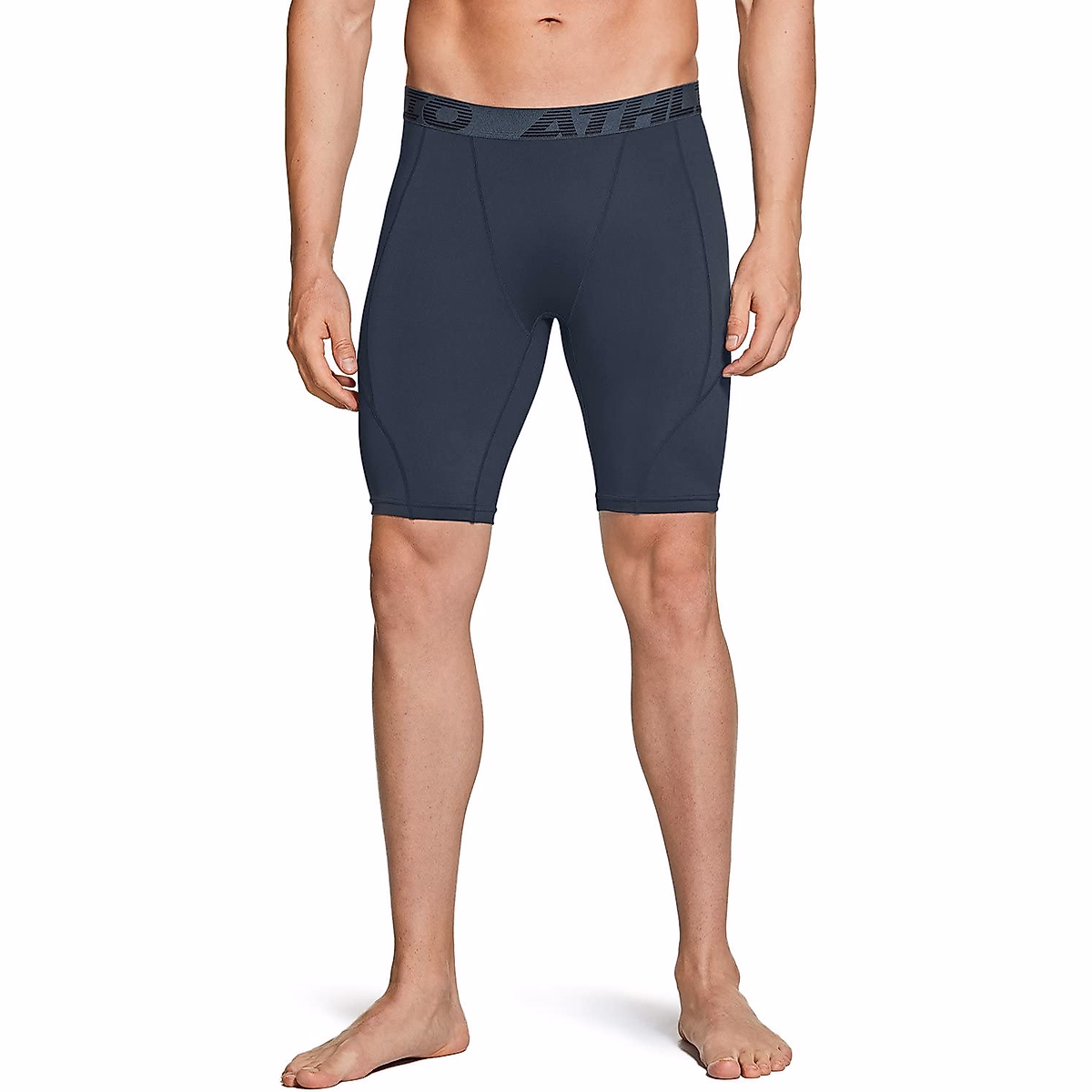 ATHLIO Men's Athletic Cool Dry Compression Shorts, Sports Performance Active Running Tights, 3pack Cool Dry Shorts Black/Charcoal/Red, X-Large